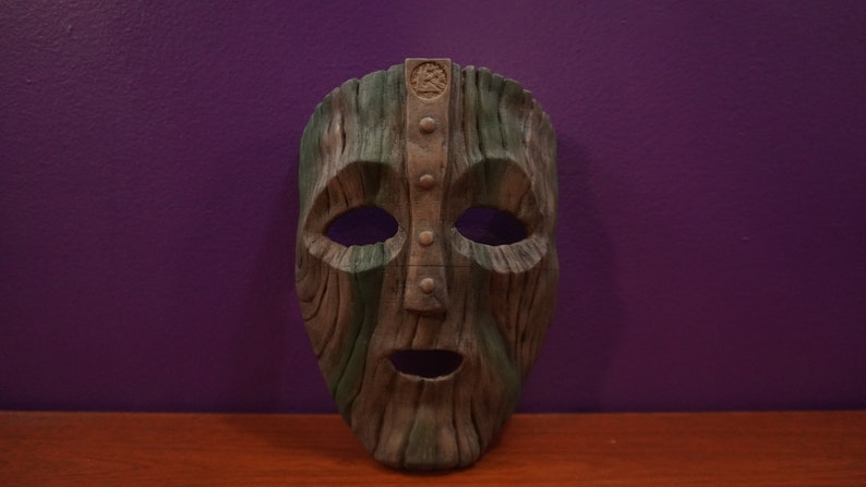 3D Printed Wood Loki Mask Cosplay / Prop From Jim Carrey's the Mask - Etsy