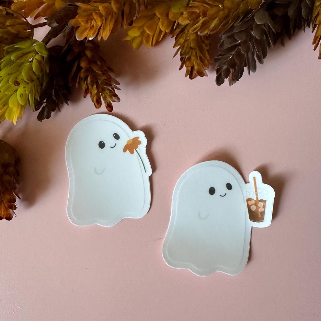 CLEAR Ghosty Sticker | Halloween Waterproof Vinyl Sticker - Etsy