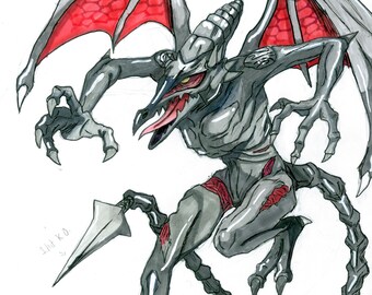 Giga Bowser Anime Drawing - Etsy