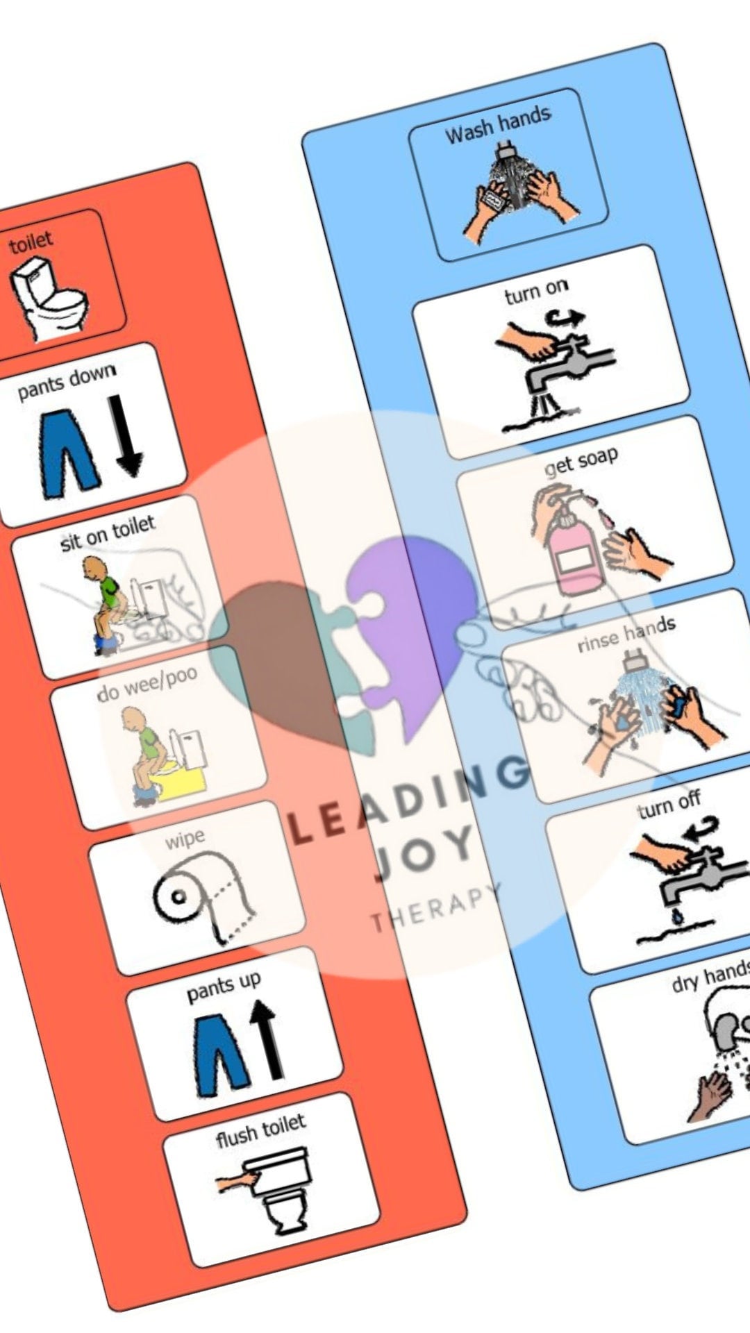 Toileting and Hand Washing Step-by-step Schedule - Etsy Ireland