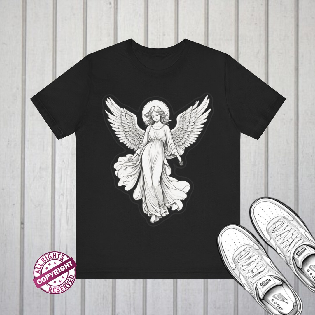 Angel Wings Unisex Tee, White Angel T-shirt, Heavenly Wing Spread Shirt ...