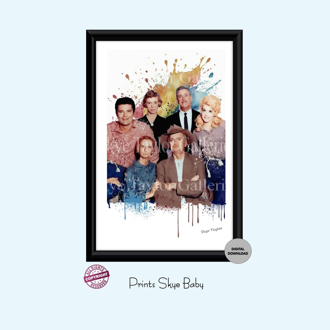 The Beverly Hillbillies, Celebrity Watercolor Print, Buddy Epson, Irene ...
