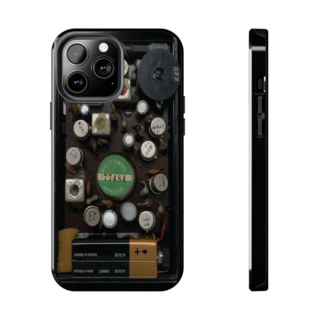 1960s Transistor Pocket Radio With 9 Volt Battery iPhone Case for ...