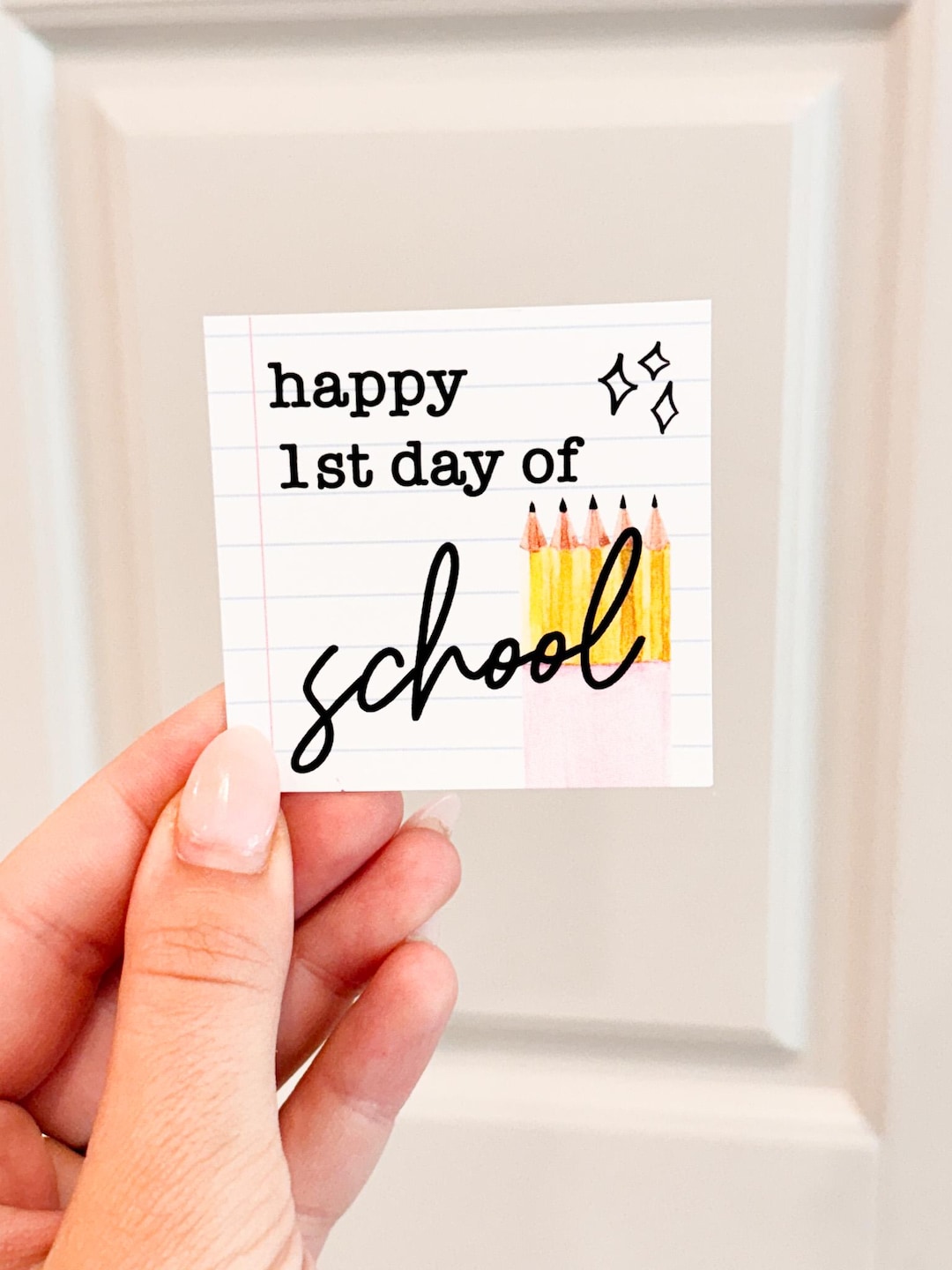Back to School PRINTABLE Gift Tag, Happy 1st Day of School Teacher Gift ...