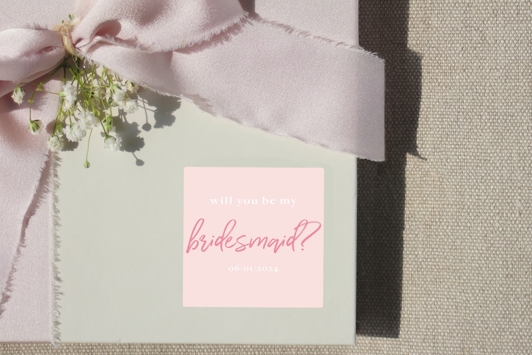 Bridesmaid Proposal stickers Only Sheet of 6 Bridesmaid Proposal Card ...