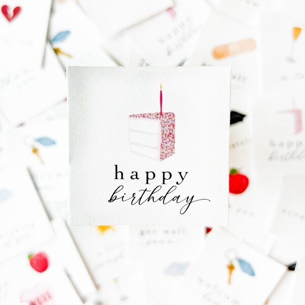Happy Birthday Cake Sticker - Etsy