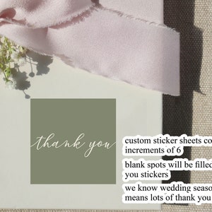 Bridesmaid Proposal stickers Only-sheet of 6 Sage Green Bridesmaid ...