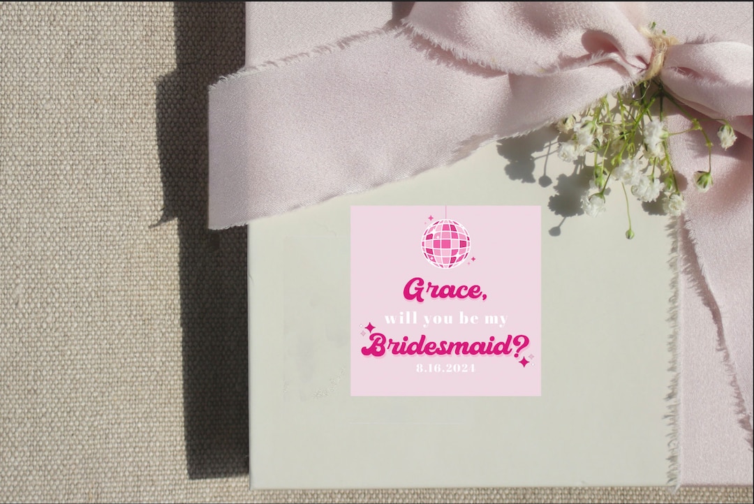 Bridesmaid Proposal stickers Only Sheet of 6 Bridesmaid Proposal Card ...