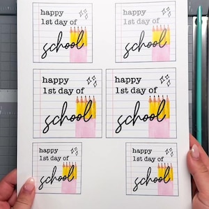 Back to School PRINTABLE Gift Tag, Happy 1st Day of School Teacher Gift ...