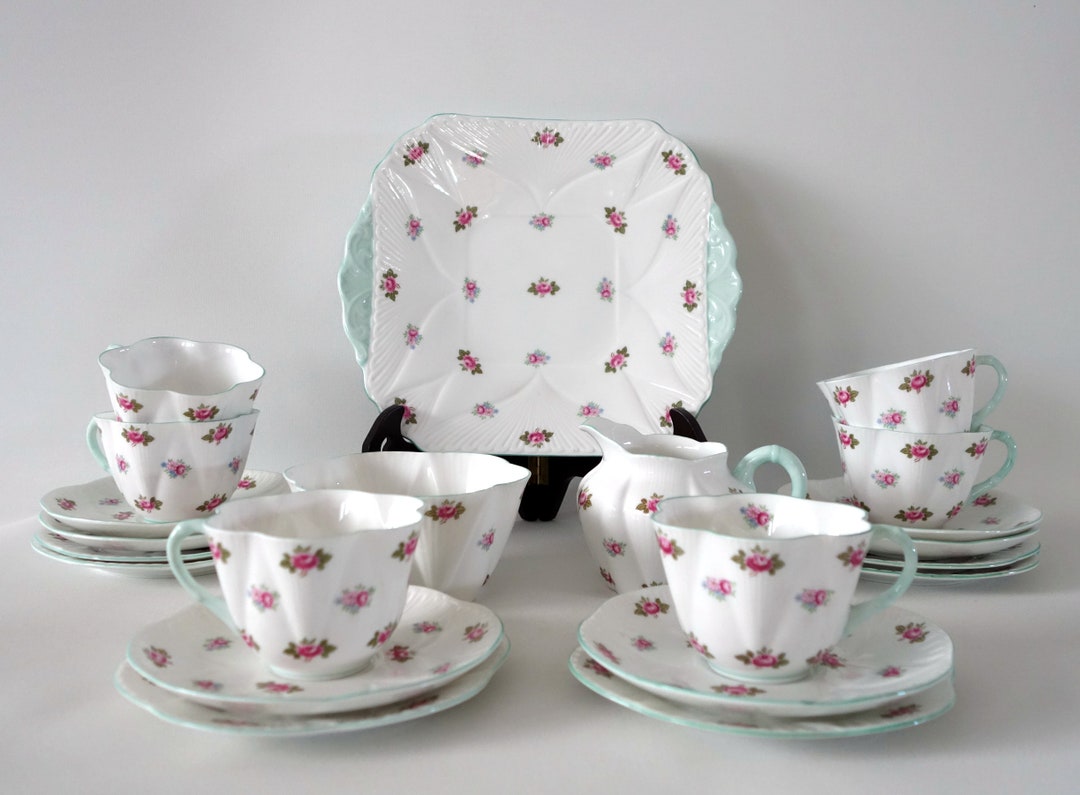 Shelley "rosebud" 13426 Tea Set - Etsy Australia