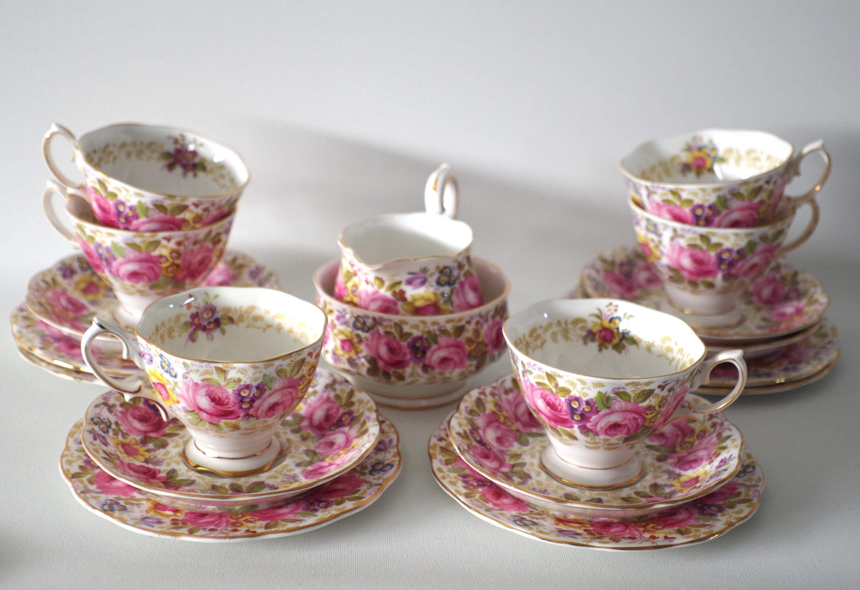 Vintage Royal Albert serena Tea Set for Six - Etsy Australia