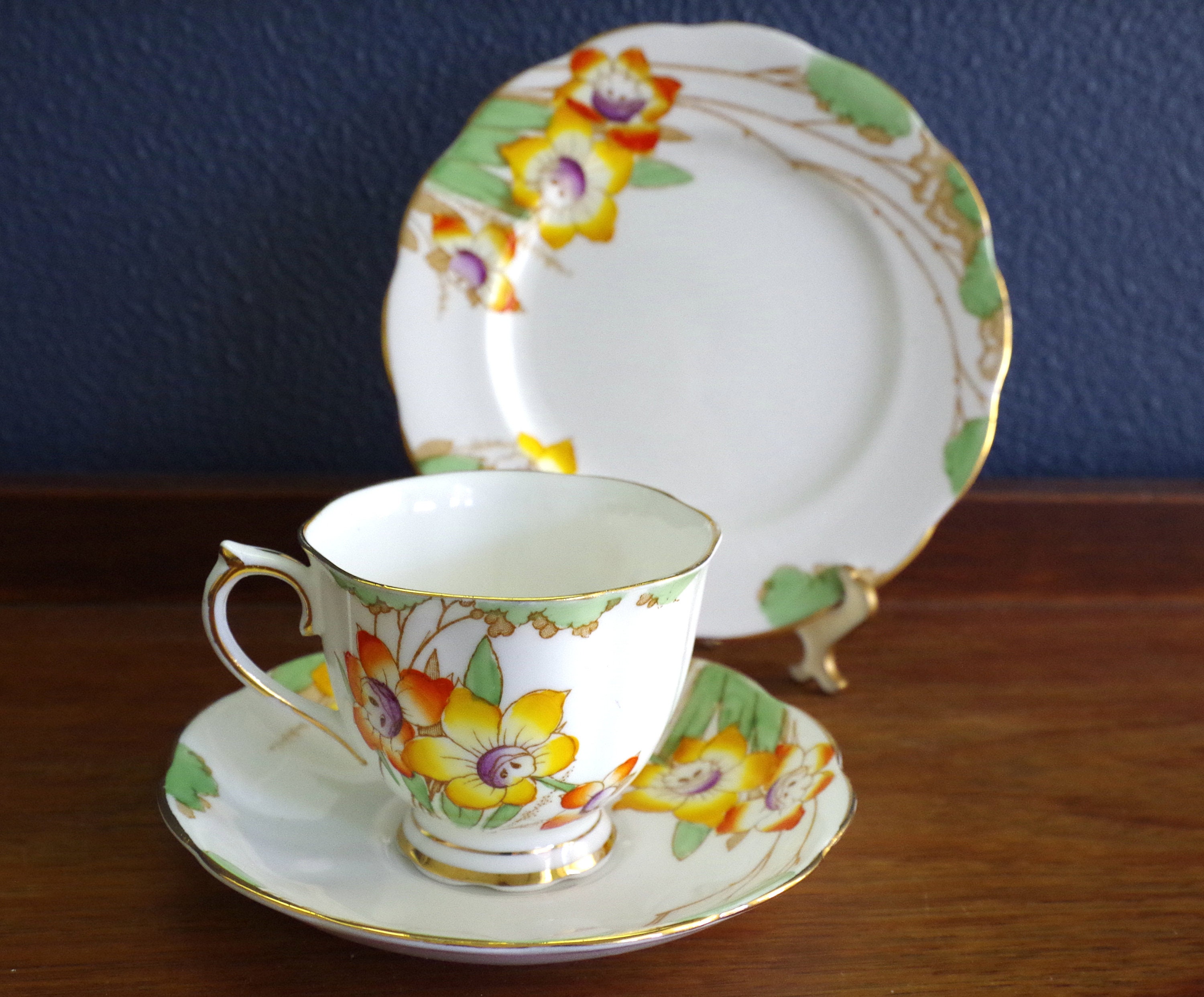 Royal Albert Daffodil Tea Set for Six, C1930s - Etsy Australia