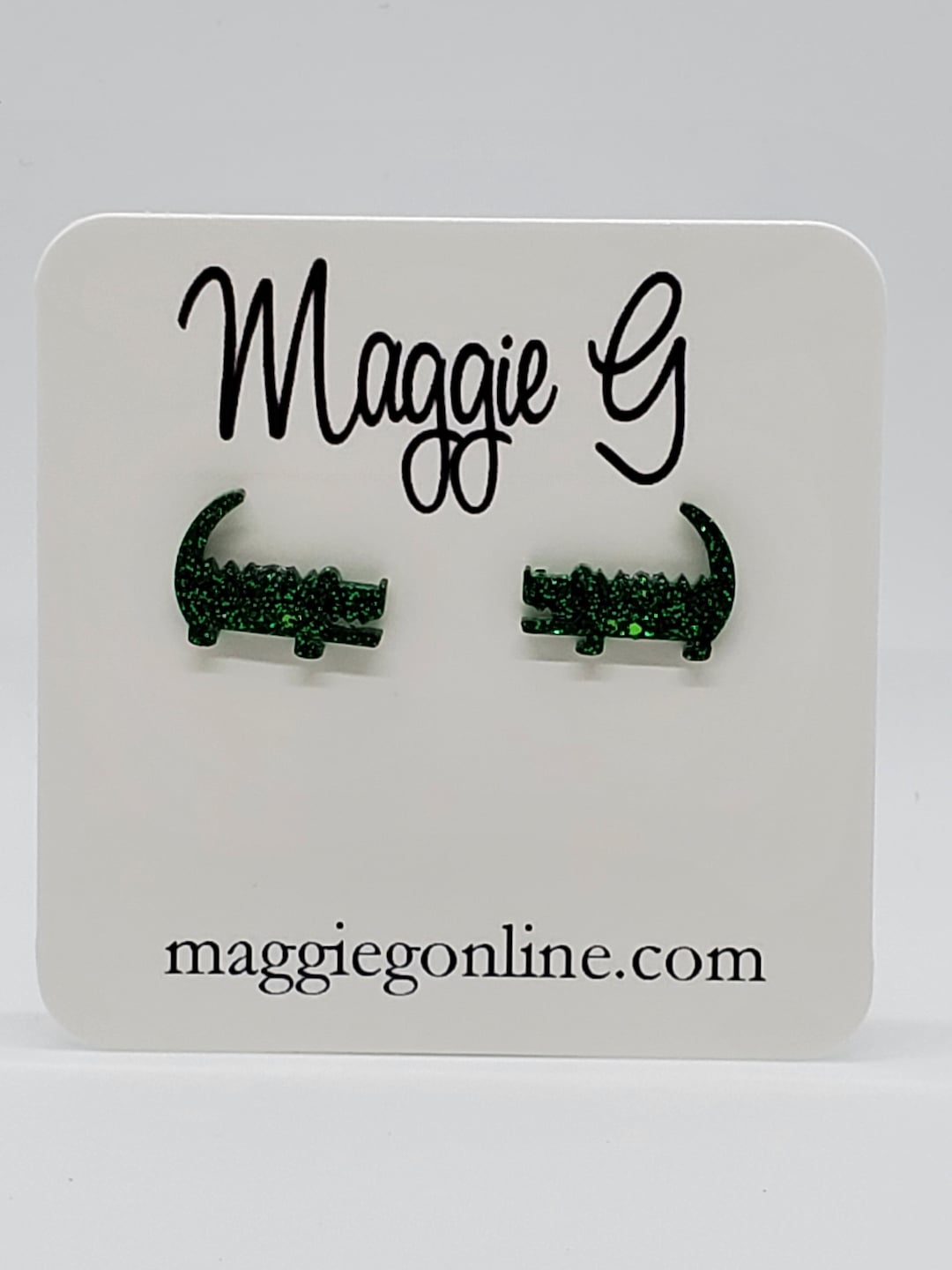 Alligator Earrings, Resin Earrings, Handmade, Louisiana, Post Earrings ...