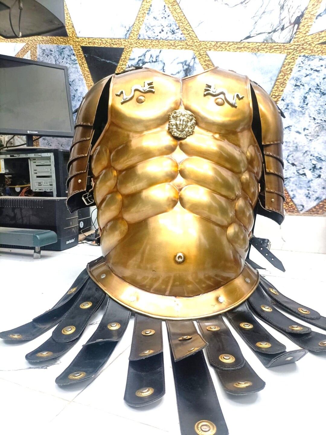 300 Spartan Set Movie Medieval King Roman Armor Jacket Set ~ Knight ...