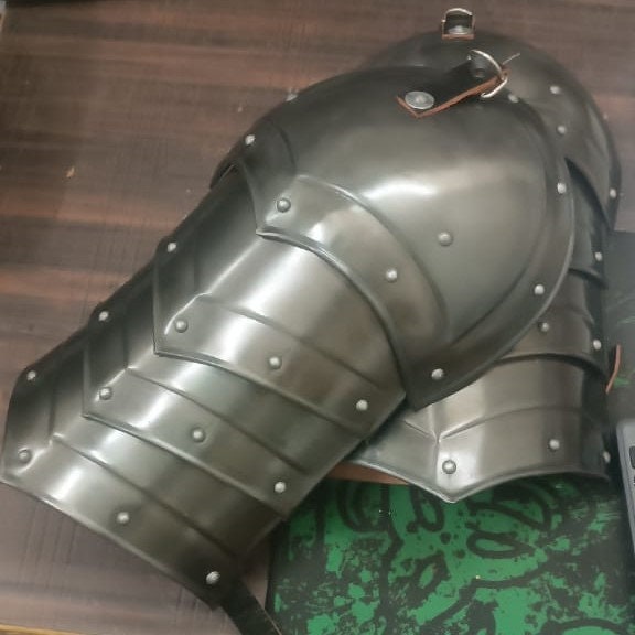 Medieval Armor Suit Gothic Leg Guard Bracer Gorget Spaulders Set Iron ...