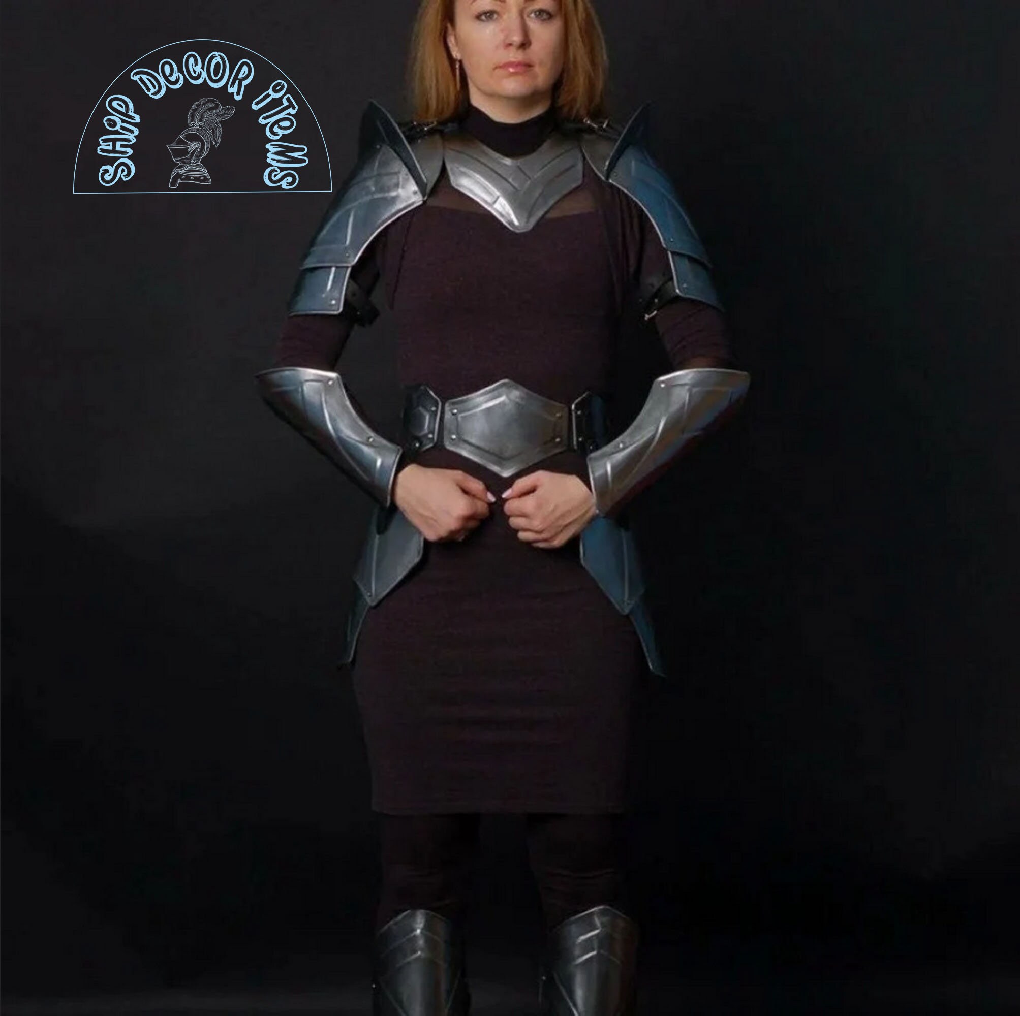 Medieval Knight Lady Armor, Halloween Female Larp Armor Costume ...