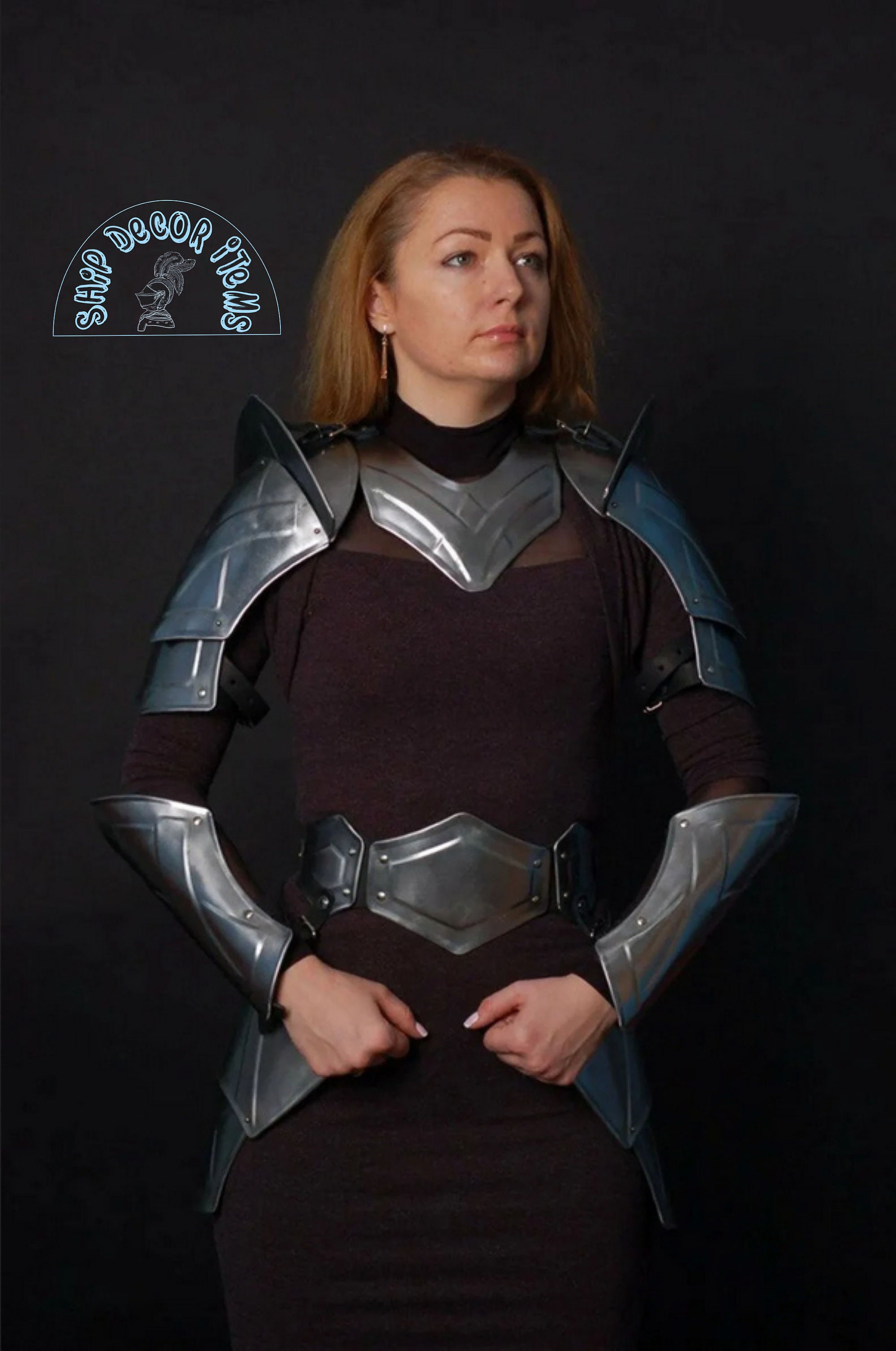 Medieval Knight Lady Armor, Halloween Female Larp Armor Costume ...