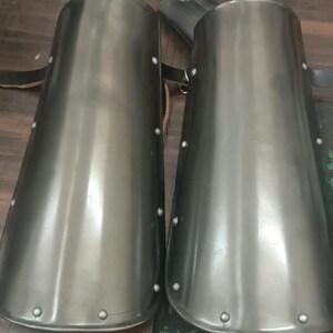 Medieval Armor Suit Gothic Leg Guard Bracer Gorget Spaulders Set Iron ...