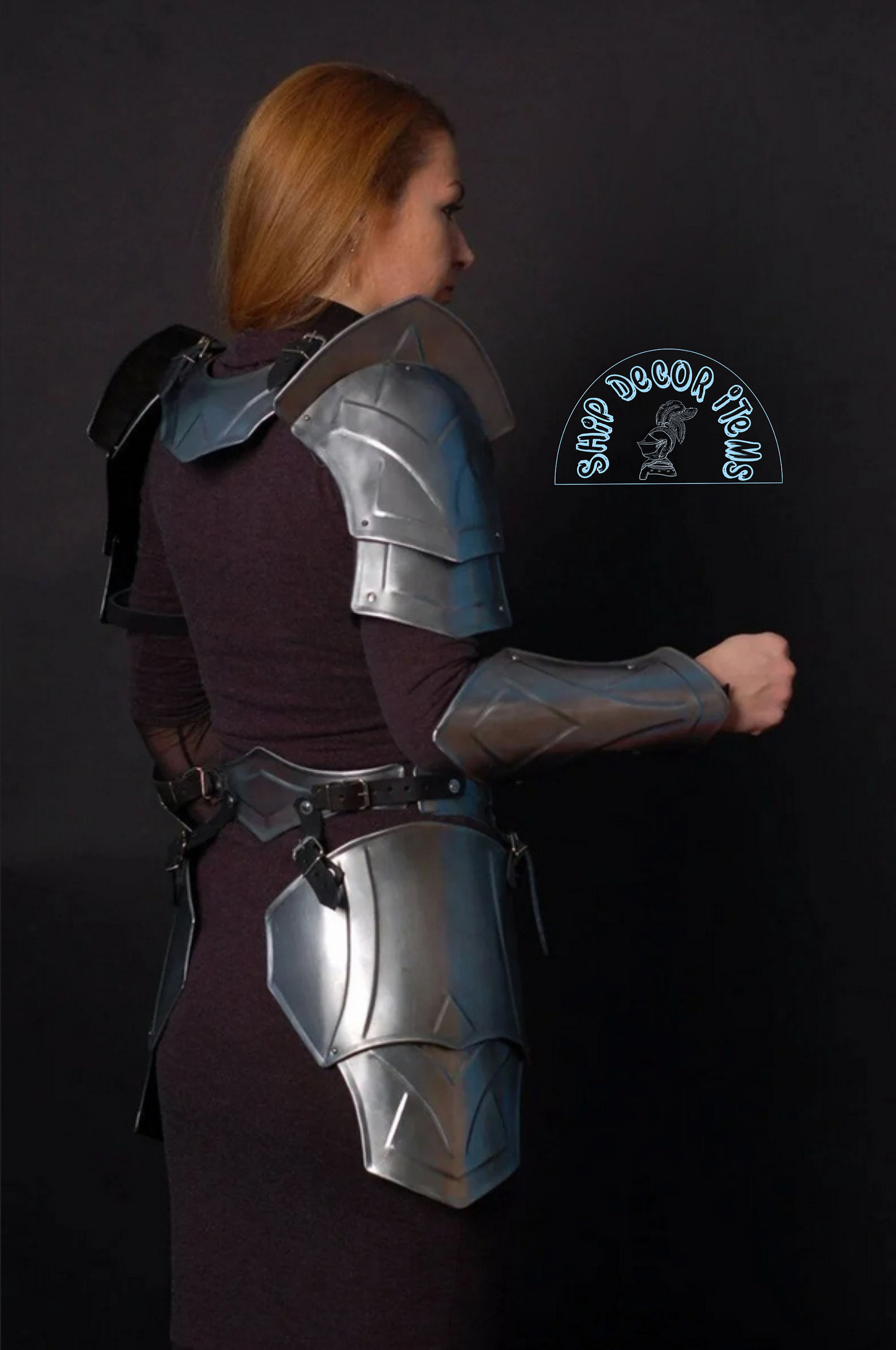 Medieval Knight Lady Armor, Halloween Female Larp Armor Costume ...