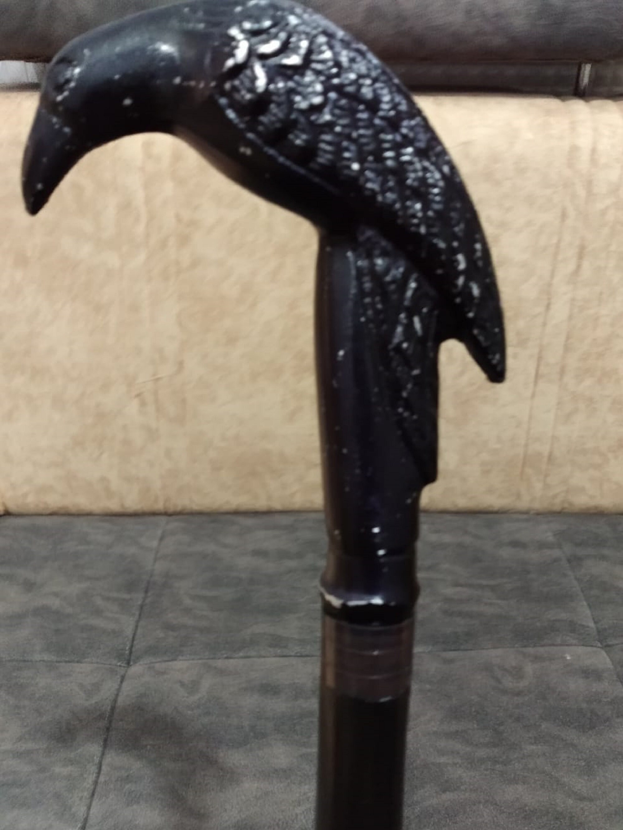 Antique Finish Rare Victorian Raven Handcrafted Walking Stick - Etsy