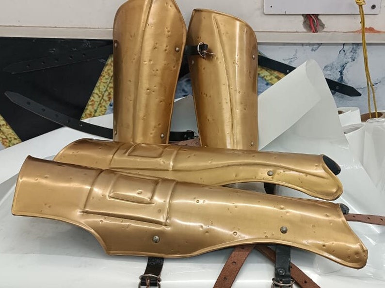 300 Movie Medieval King Roman Spartan Gothic Leg Guard Bracer Armor ...