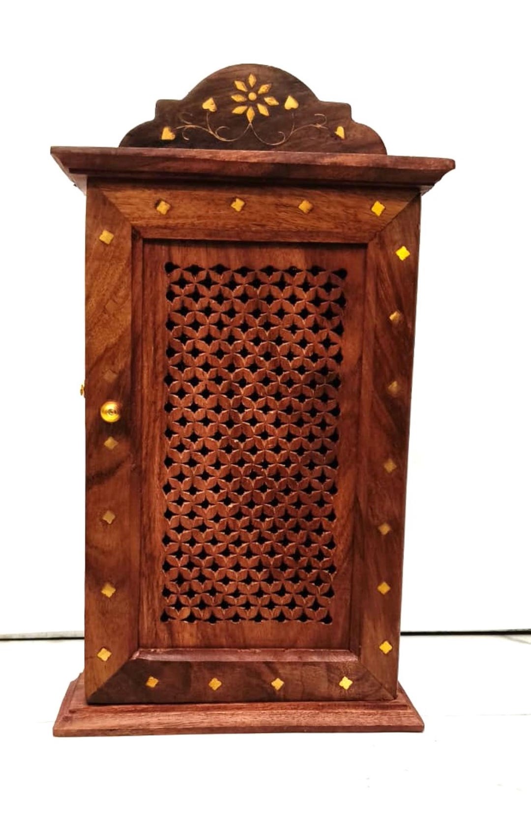 Premium Wooden Key Box Mount Cute and Rustic Decorative Key Cabinet ...