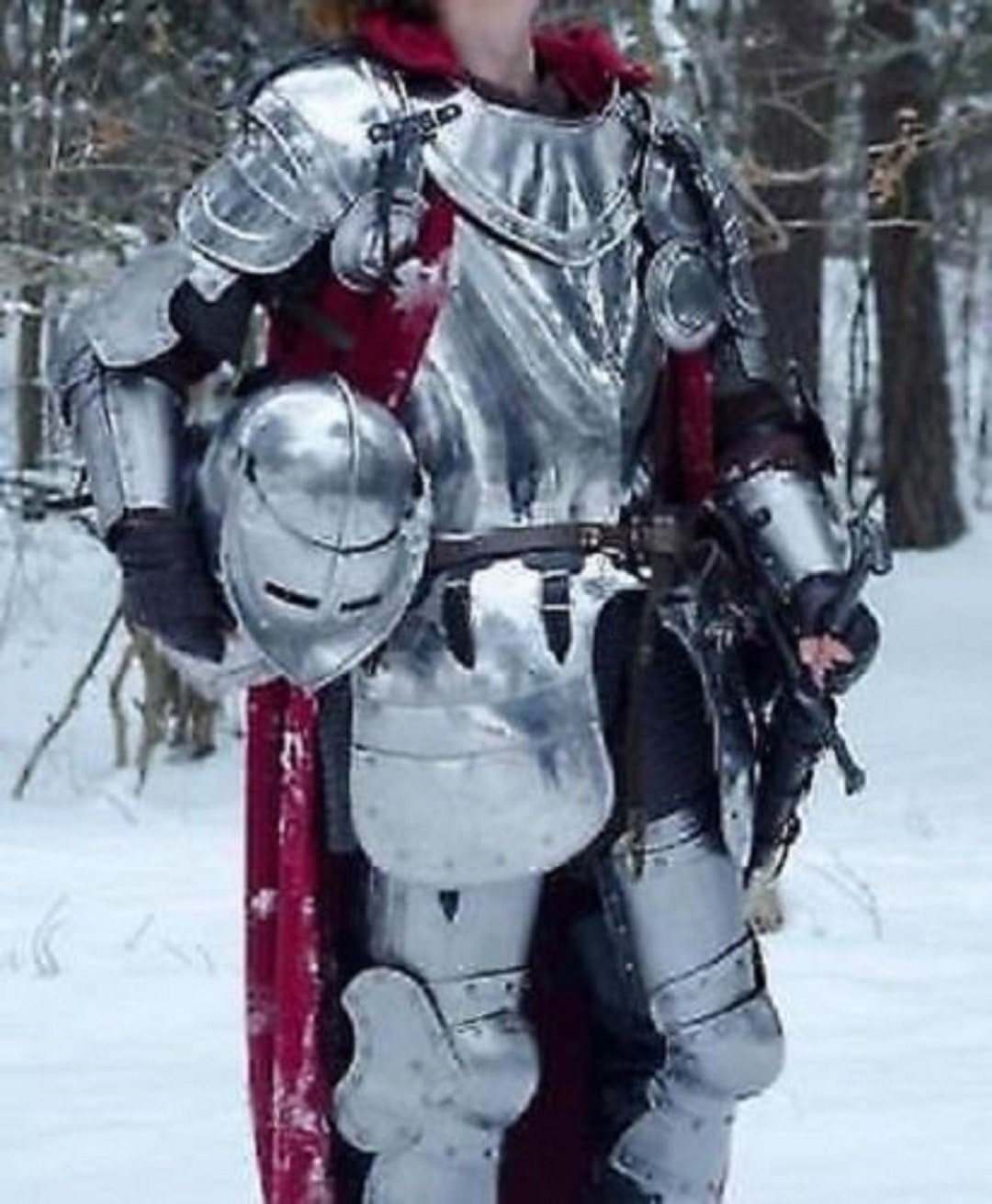 Medieval Knight Armour Suit With Templar Cloak halloween Battle Warrior ...