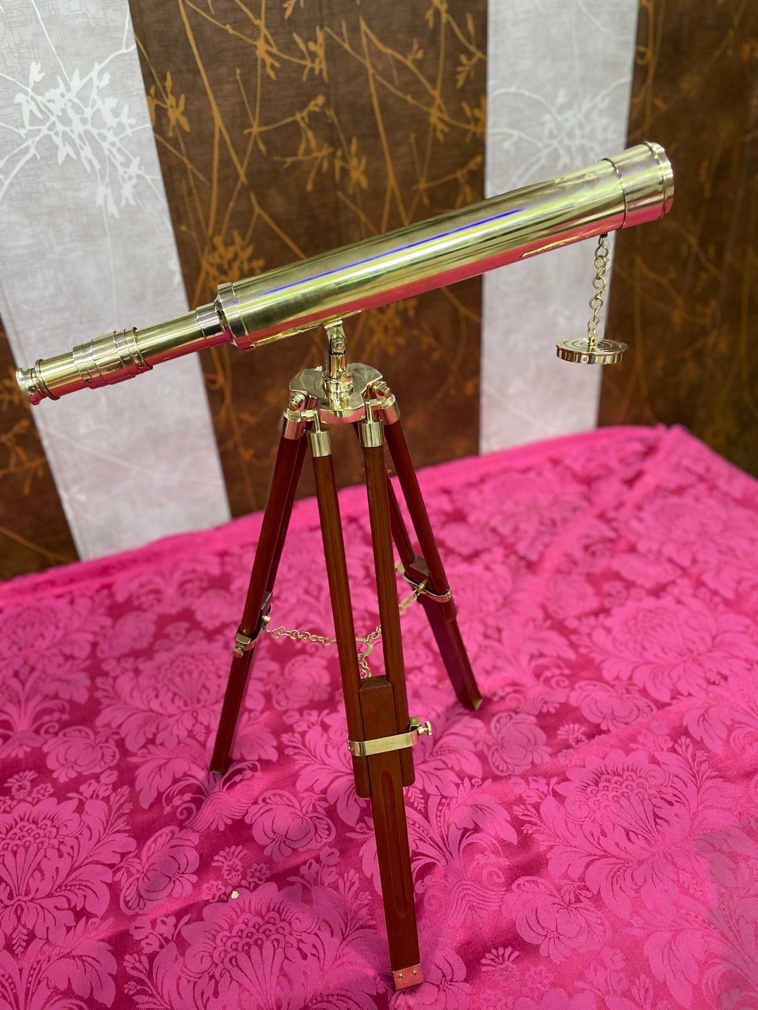 Victorian Brass Marine Navy Nautical Brass 18" Telescope Single Barrel ...