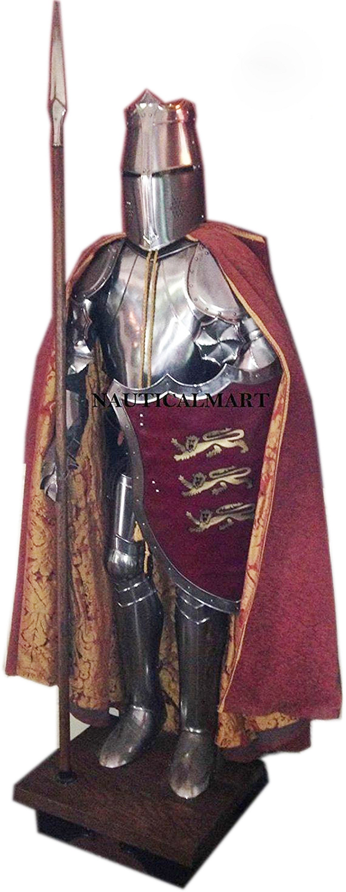 Medieval Knight Templar Armour Suit With Spears Battle Warrior Full ...