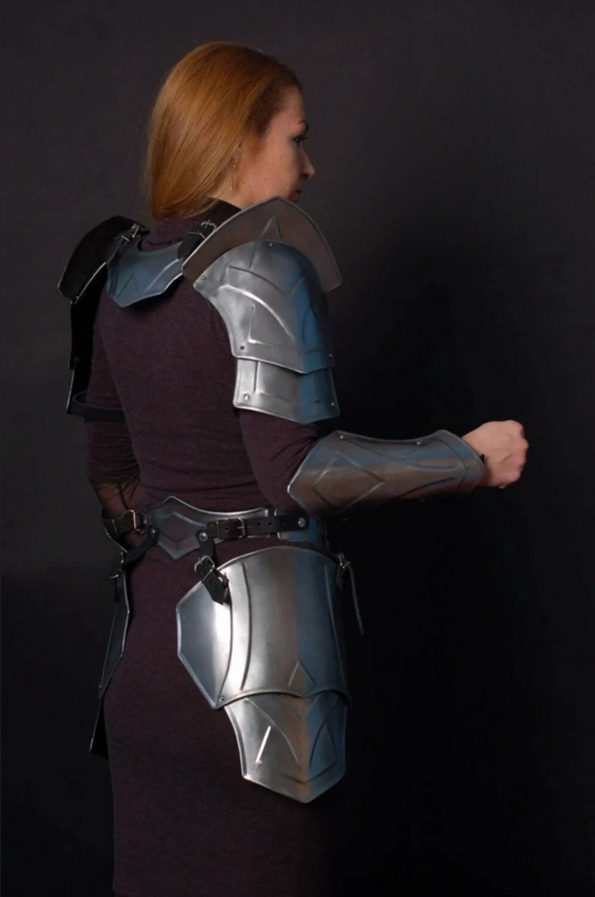 Medieval Knight Lady Armor, Halloween Female Larp Armor Costume ...
