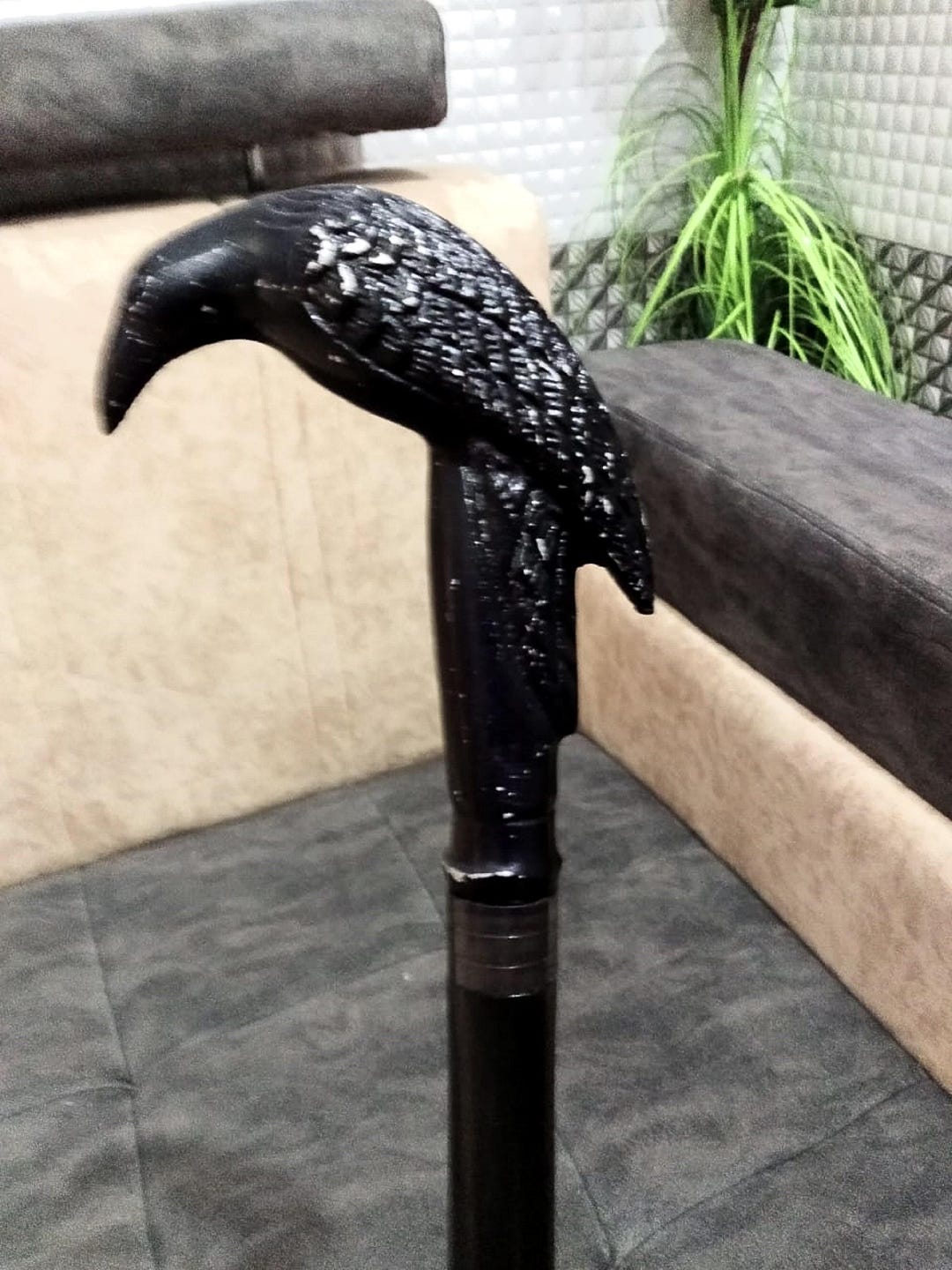 Antique Finish Rare Victorian Raven Walking Cane ~ Steampunk Victorian ...