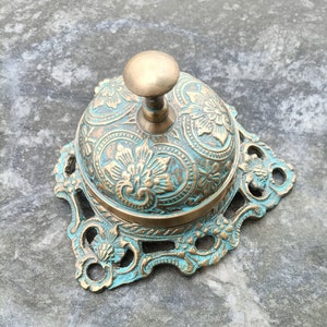 Antique Finish Solid Brass Ornate Hotel Front Desk Bell ~ Service ...