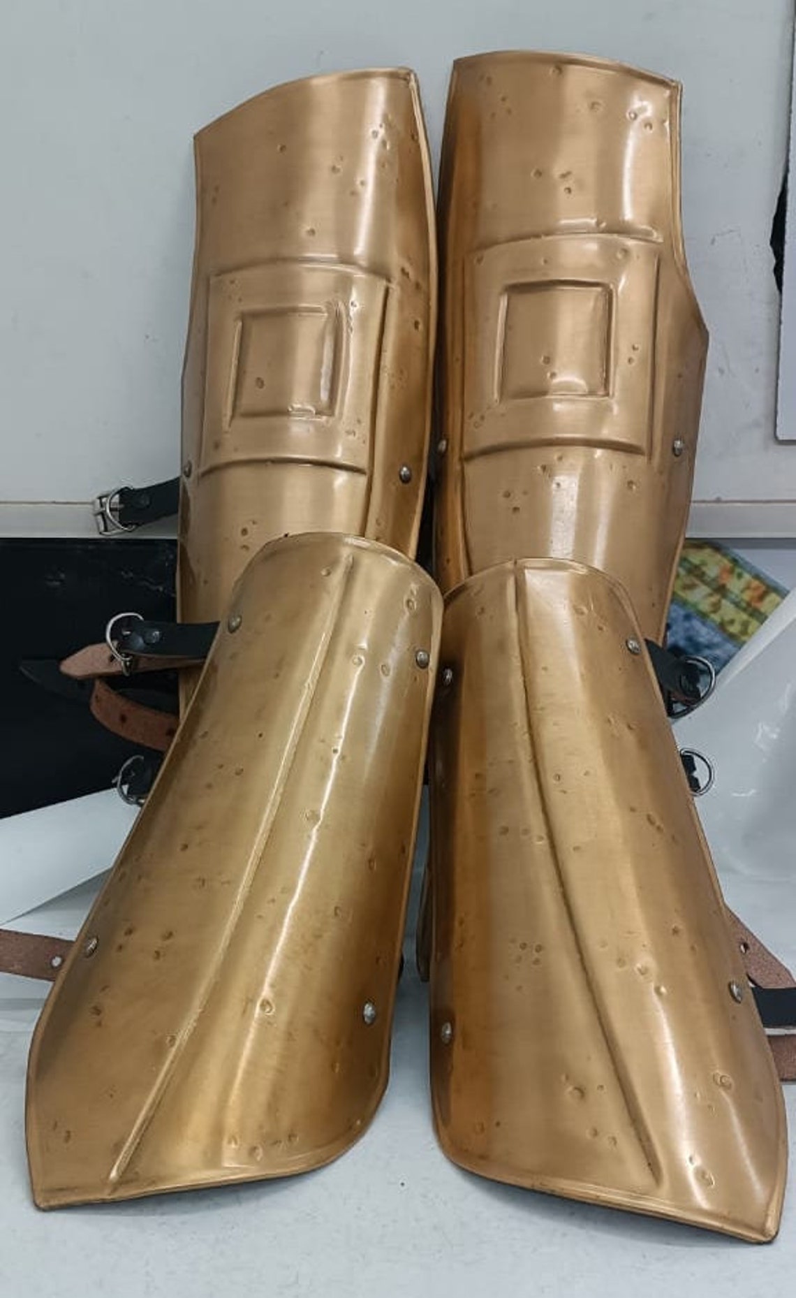 300 Movie Medieval King Roman Spartan Gothic Leg Guard Bracer Armor ...