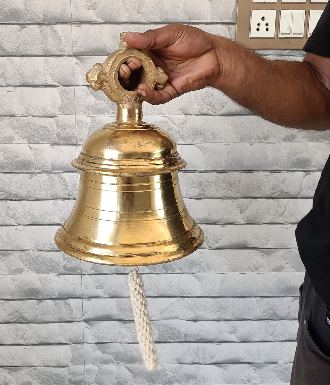Personalized Brass Temple Bell With Deep and Heavy Resonant Sound ...