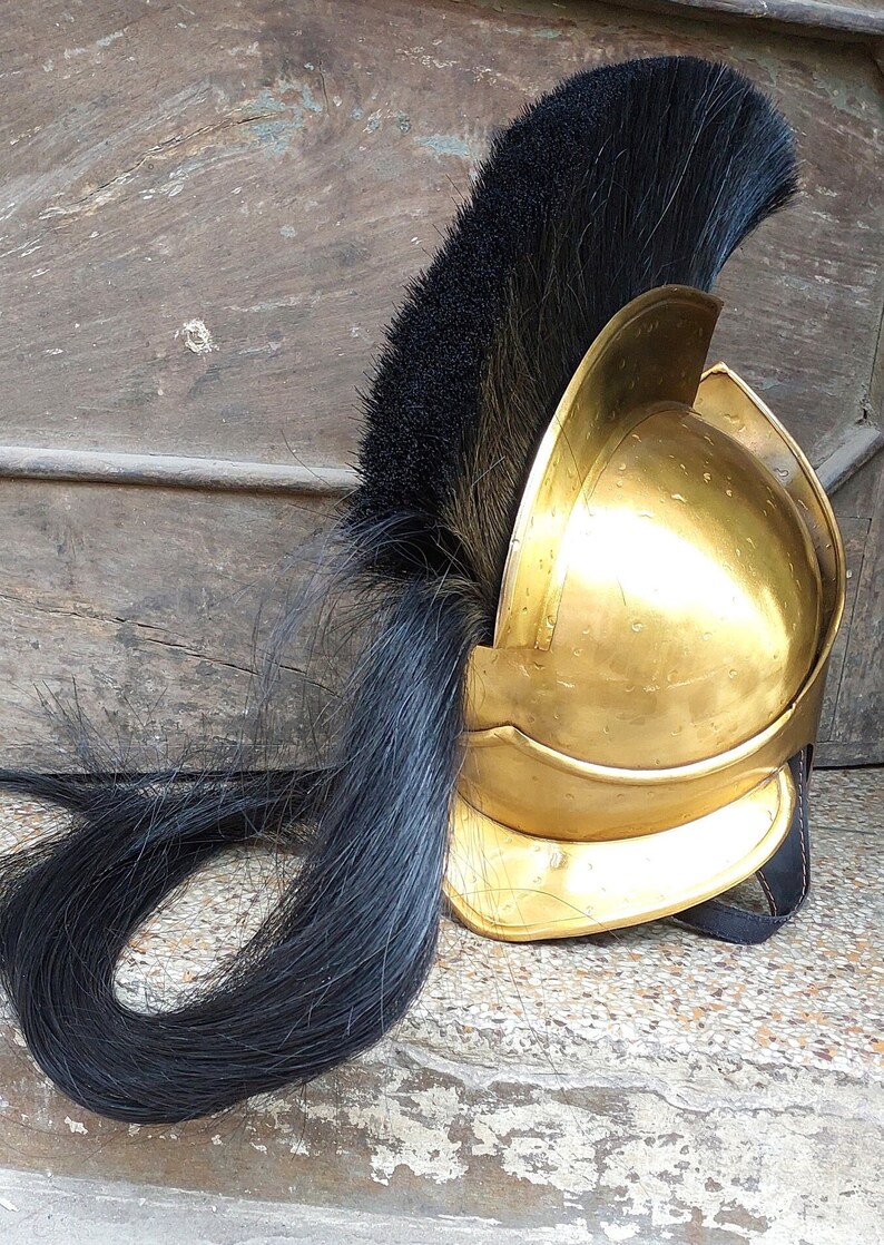 300 Movie Medieval Knight Spartan Helmet With Stand Roman King Leonidas ...