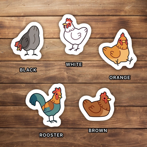 Chicken Stickers - Etsy