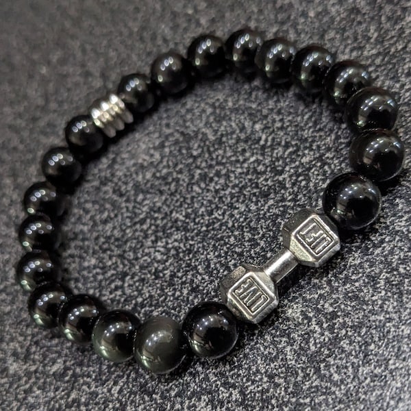 Mens Dumbbell Bracelet - Etsy