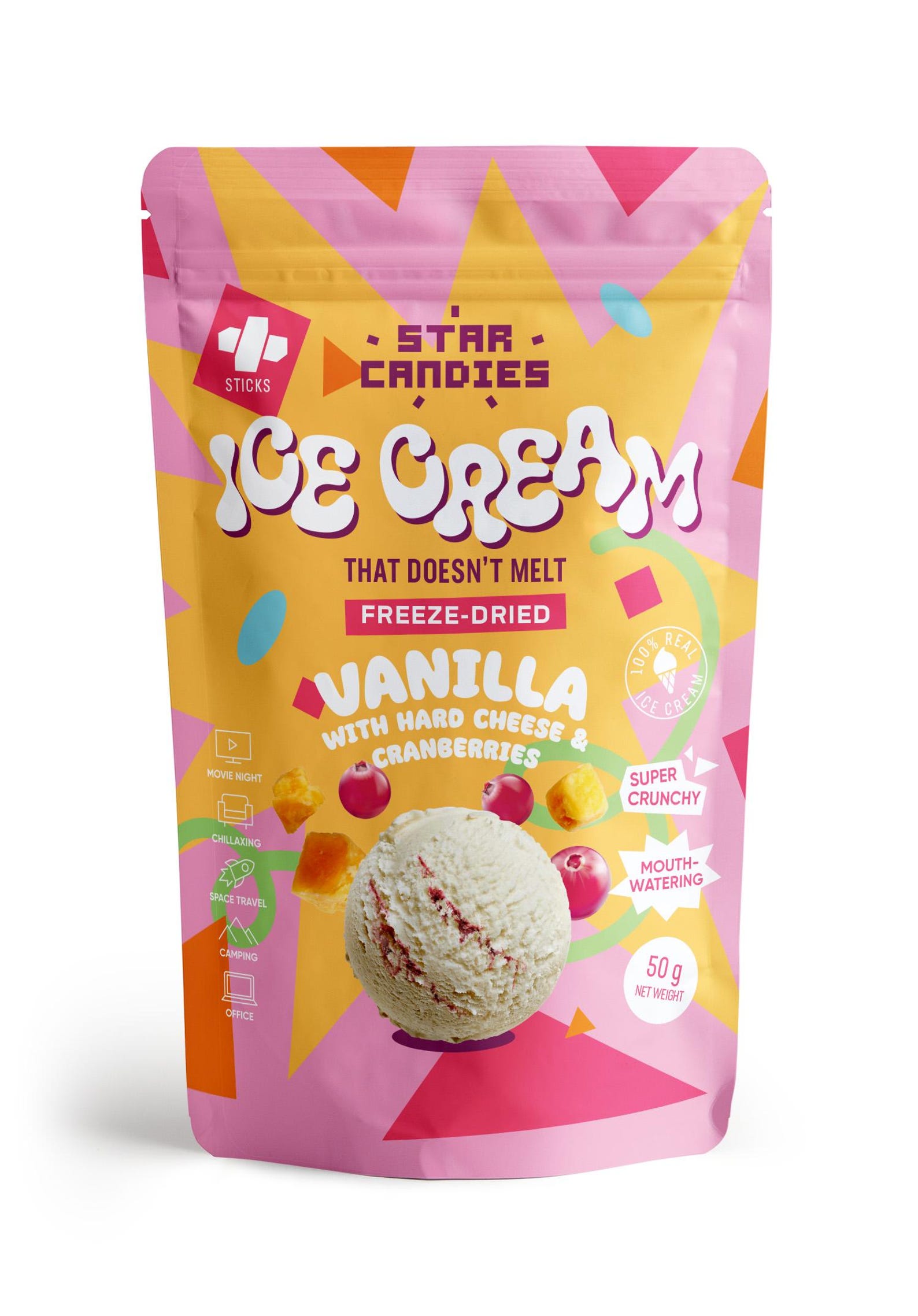 STAR CANDIES Freeze-dried Vanilla Ice Cream With Hard Cheese and ...