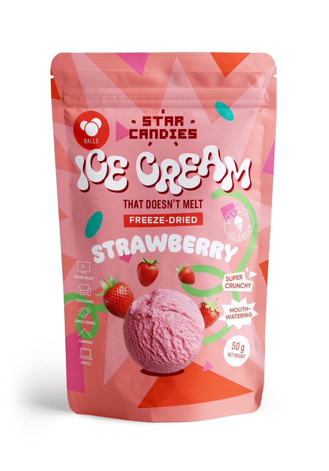 STAR CANDIES Freeze-dried Strawberry Ice Cream - Etsy
