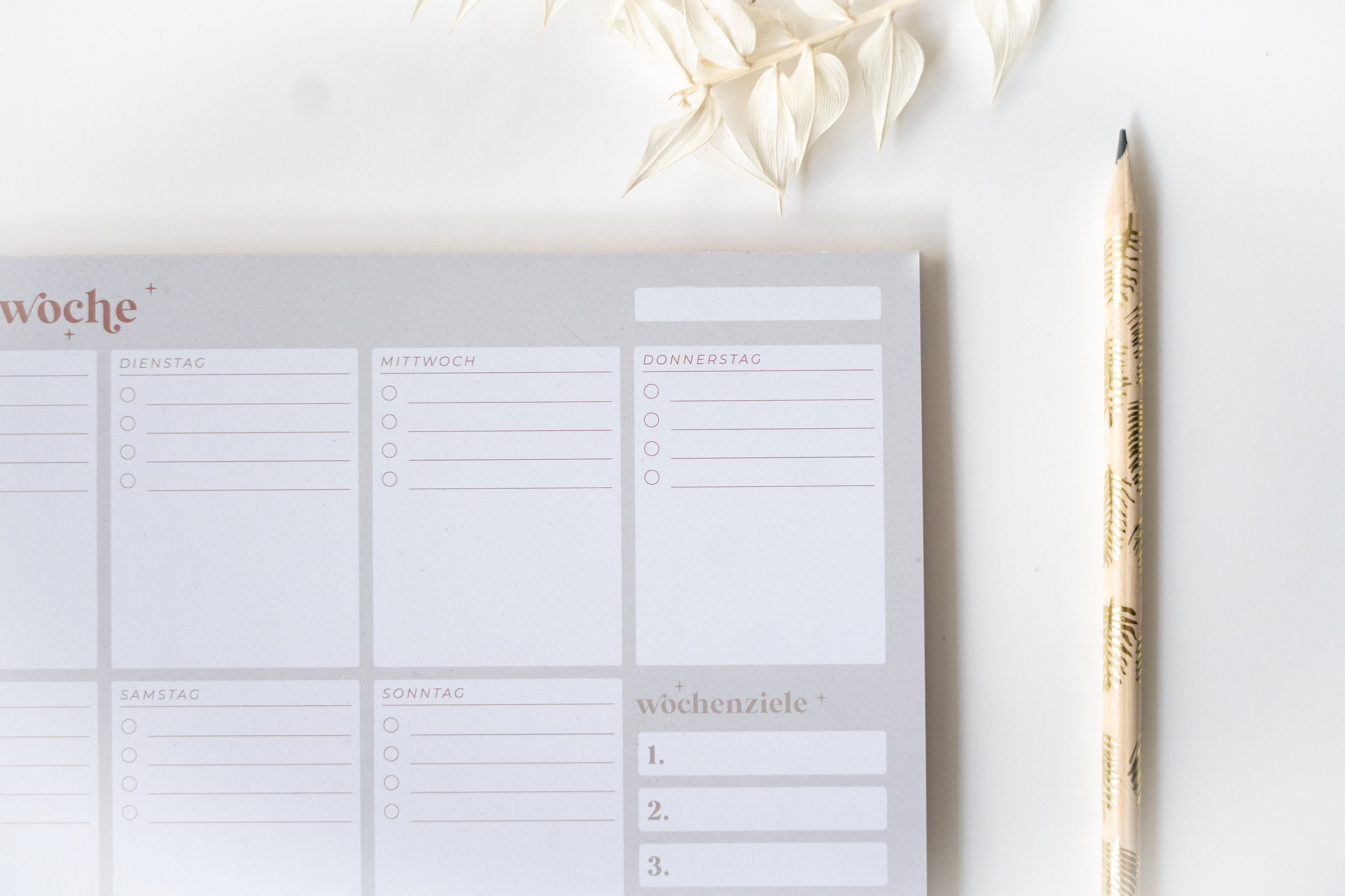 Weekly Planner Block DIN A5 Tear-off Block With 50 Sheets - Etsy