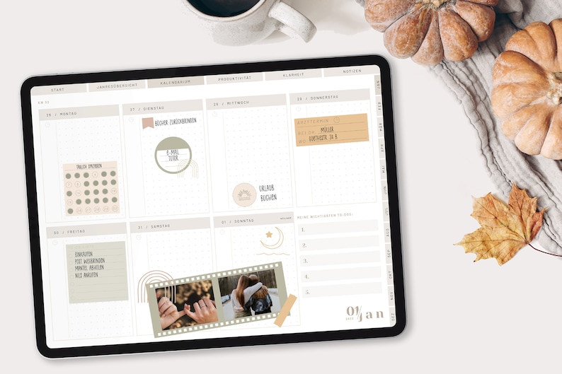 Digital Sticker Set Goodnotes 282 PNG Files Basic Boho - Etsy