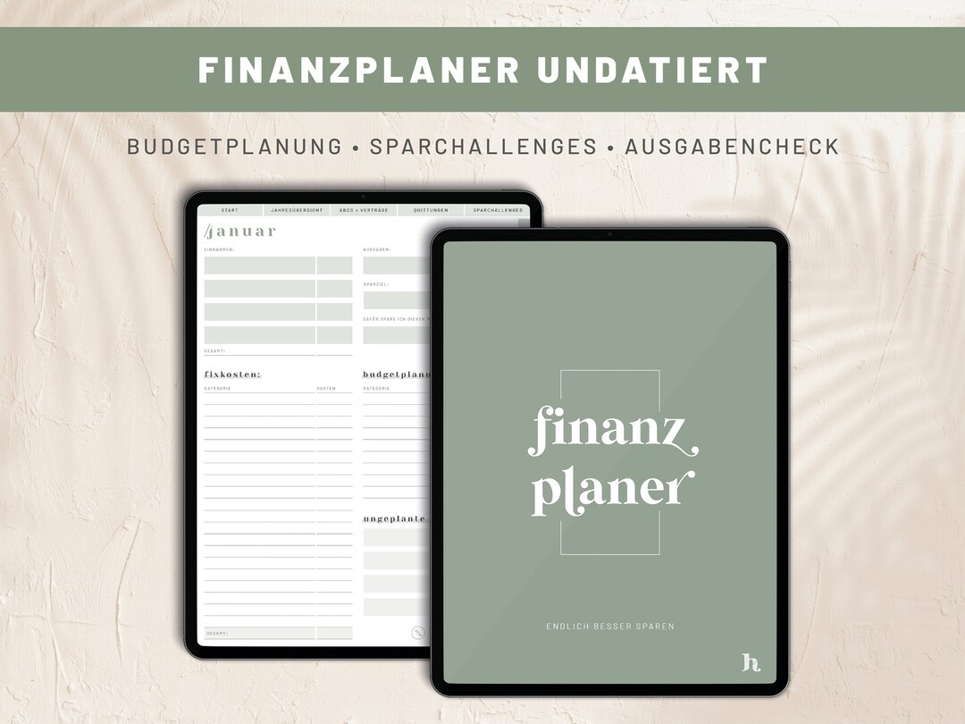 Finanzplaner Digital Deutsch · Budgetplaner für GoodNotes, Notability ...