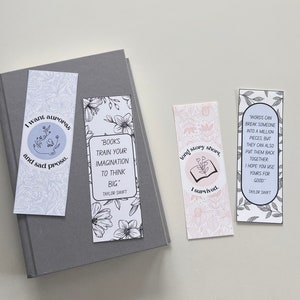 Taylor Swift - Printable Bookmarks - Instant Download - PDF and JPG ...