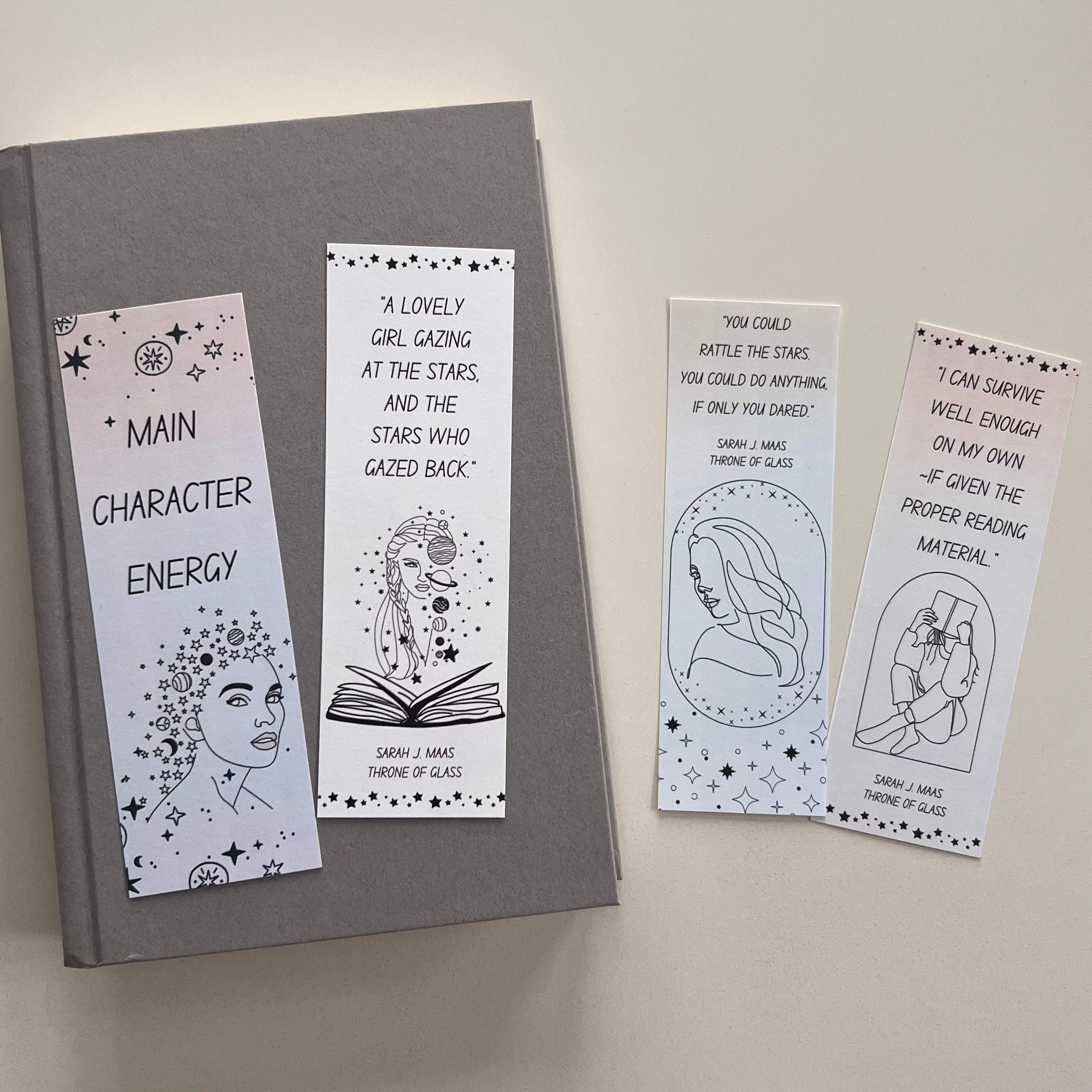 Sarah J. Maas - Throne of Glass - Printable Bookmarks - Instant ...