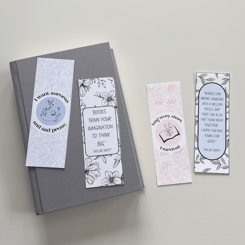 Taylor Swift - Printable Bookmarks - Instant Download - PDF and JPG - Etsy