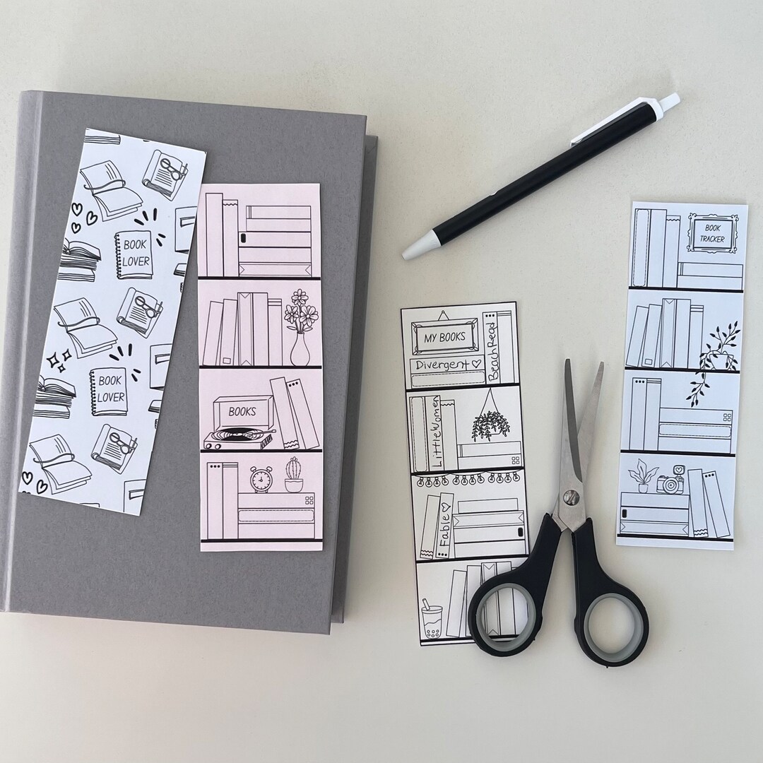 Reading Tracker Printable Bookmarks Instant Download PDF and JPG - Etsy