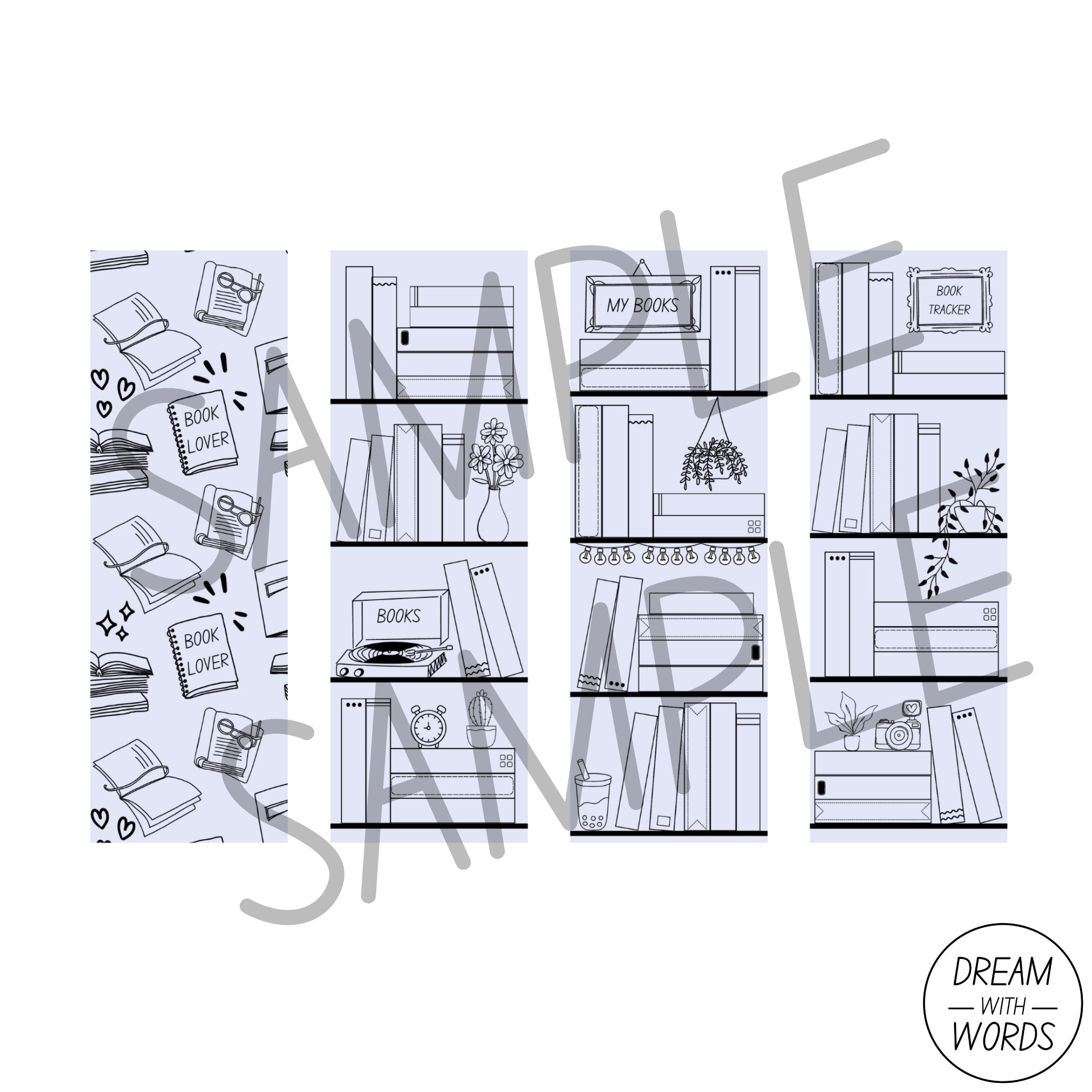 Reading Tracker - Printable Bookmarks - Instant Download - PDF and JPG ...