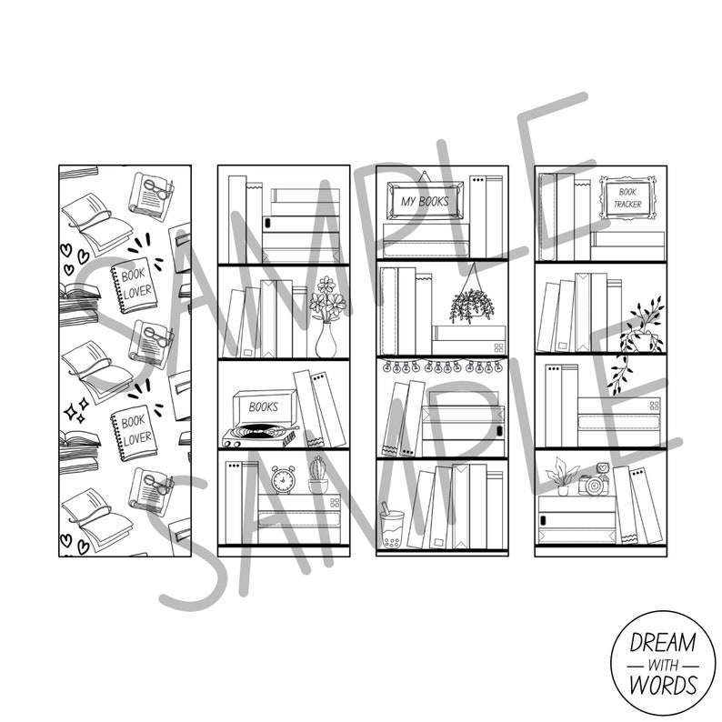 Reading Tracker Printable Bookmarks Instant Download PDF and JPG - Etsy