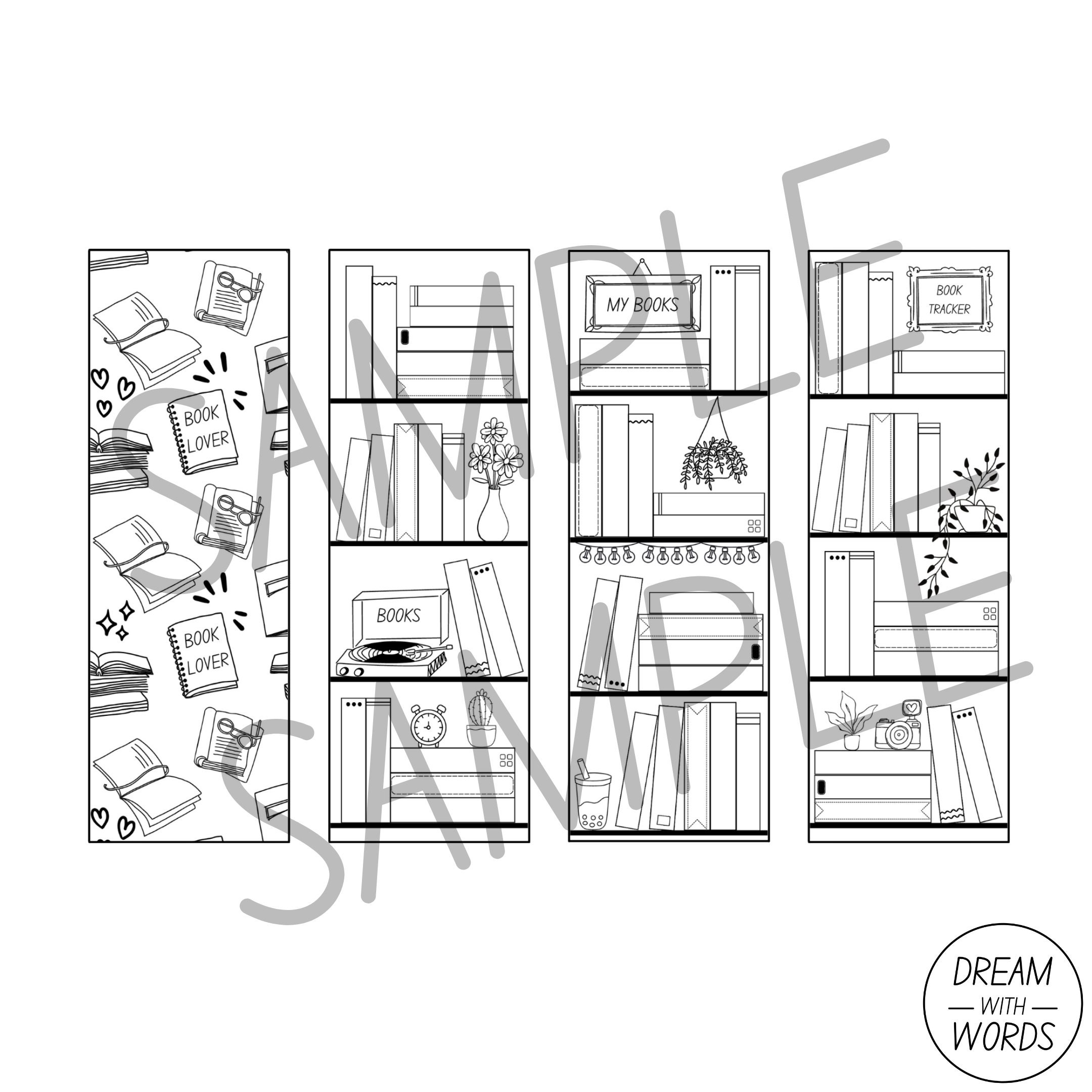 Reading Tracker - Printable Bookmarks - Instant Download - PDF and JPG ...