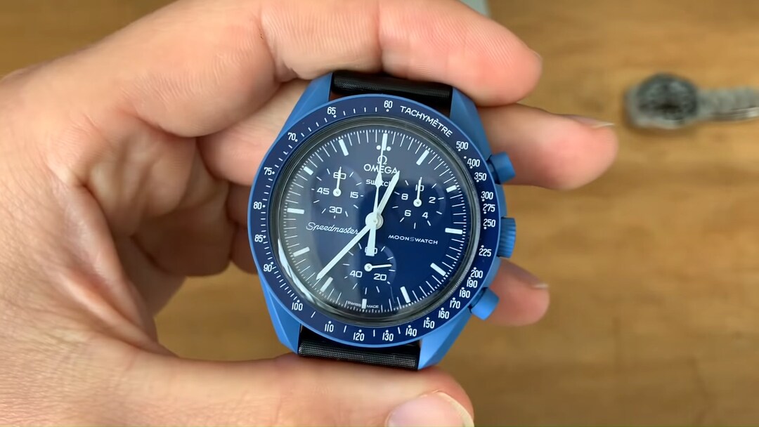 Moonswatch Mission to Neptune Swatch X Omega Bioceramic - Etsy